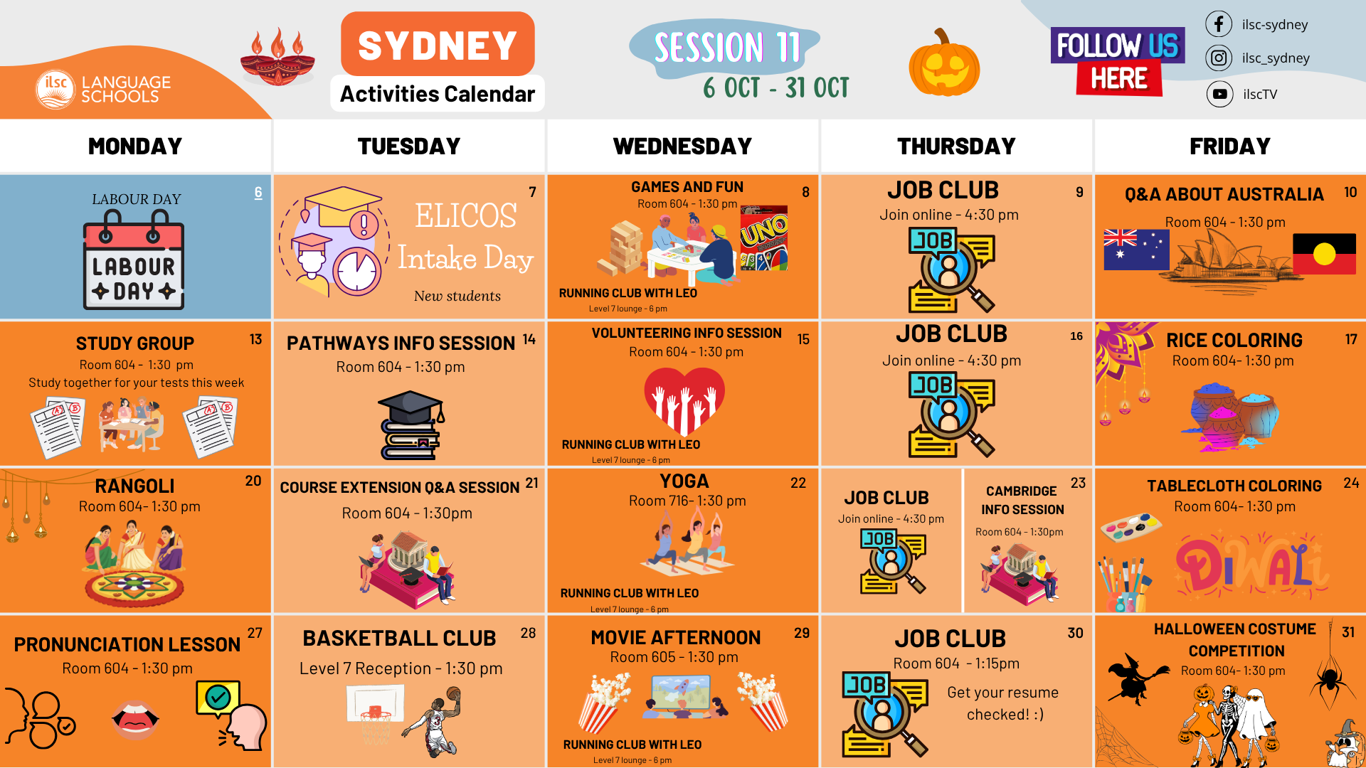 ILSC Australia Current Activities Calendars
